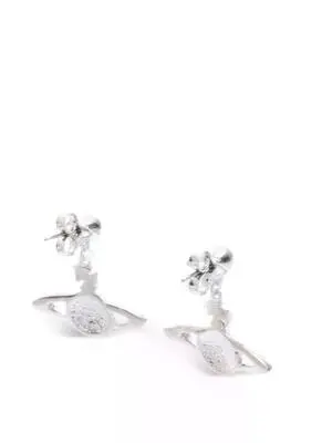 VIVIENNE WESTWOOD Tone Orb Motif Rhinestone Drop Earrings