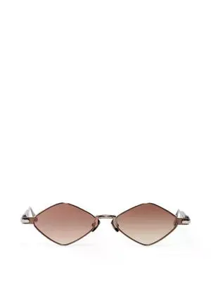 JOHN DALIA Lana Geometric-frame Sunglasses - Brown