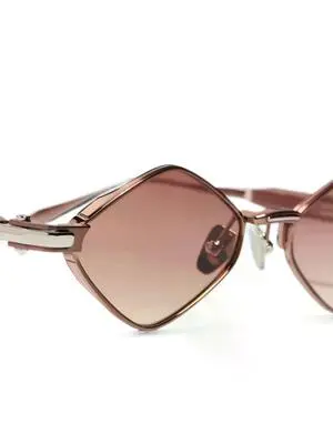 JOHN DALIA Lana Geometric Sunglasses - Brown