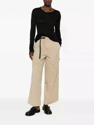 WHITE SAND Elisabeth Belted Wide-leg Trousers - Neutrals