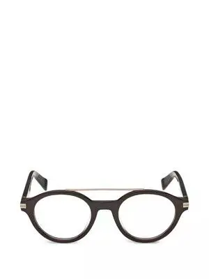 Zegna Round Frame Eyeglasses - Brown