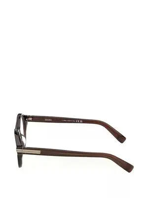 Zegna Round Frame Eyeglasses - Brown