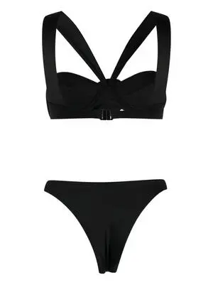 LA REVECHE Flower-detail Bikini Set