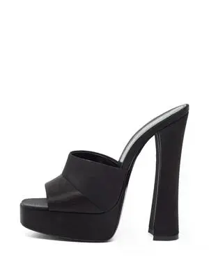 Saint Laurent Satin Boogie Platform Sandals