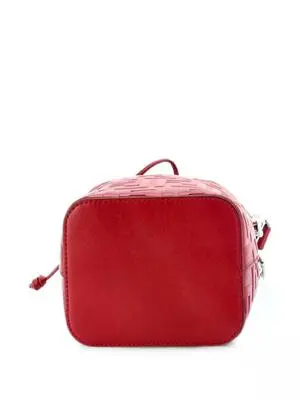 Fendi Mon Tresor Zucca Embossed Leather Mini Bucket Bag