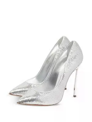 Casadei Blade Sequined Pumps - Silver