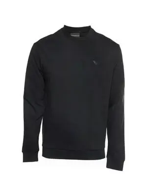 Emporio Armani Logo Applique Sweatshirt - Black