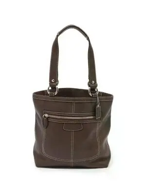 COACH Penelope Leather Tote Bag - Brown