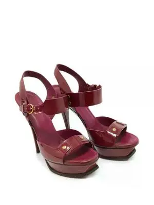 Saint Laurent Ankle Strap Platform Sandals