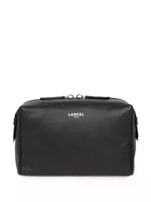 LANCEL Logo Print Wash Bag - Black
