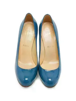CHRISTIAN LOUBOUTIN Patent Leather Round Toe Stiletto Pumps