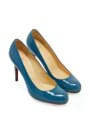 CHRISTIAN LOUBOUTIN Patent Leather Round Toe Stiletto Pumps