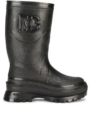 Dolce & Gabbana Embossed Logo Boots