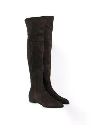 Prada Suede Over-the-knee Boots - Brown