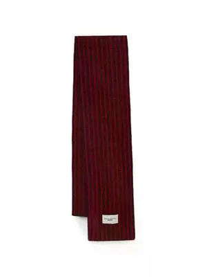 Marc O'polo Striped Wool Scarf - Red