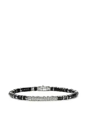 John Hardy Sterling Heishi Onyx Bracelet - Silver