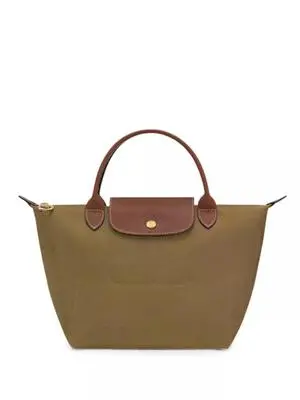 Longchamp Longchamp Le Pliage Leather-Trim Tote Bag Green