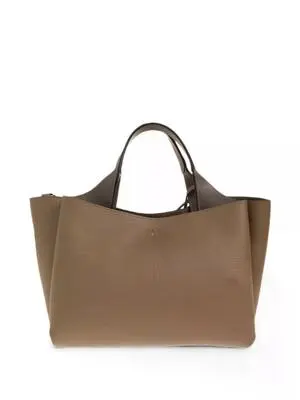 TOD'S Grained Leather Tote Bag - Neutrals