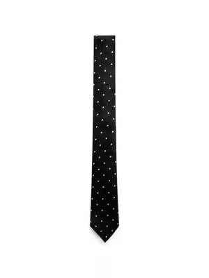 TOM FORD Polka-dot Silk Neck Tie - Black
