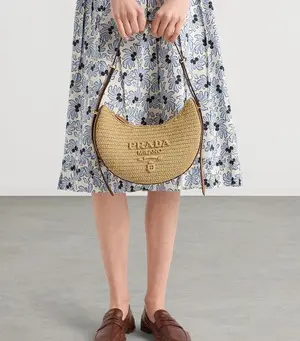 Prada Arqué Crochet Shoulder Bag