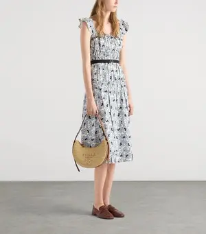 Prada Arqué Crochet Shoulder Bag