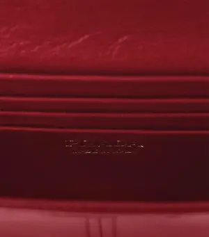 Prada Leather Wallet With Shoulder Strap - Red