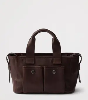 Prada Buffalo Leather Tote Bag