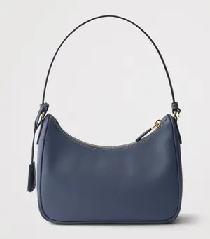Prada Mini Saffiano Leather Re-edition 2005 Top-handle Bag - Blue