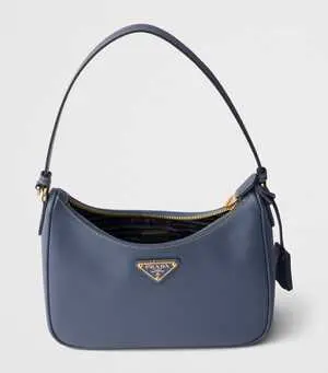 Prada Mini Saffiano Leather Re-edition 2005 Top-handle Bag - Blue