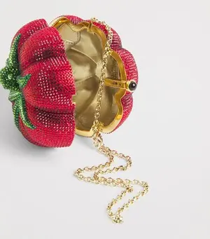 Judith Leiber Embellished Tomato Clutch Bag