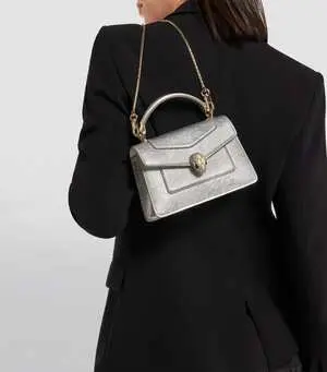 BVLGARI Mini Metallic Serpenti Forever Top-handle Bag