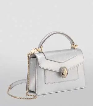 BVLGARI Mini Metallic Serpenti Forever Top-handle Bag