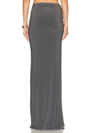 GRACE LING Draped Maxi Skirt With Charms