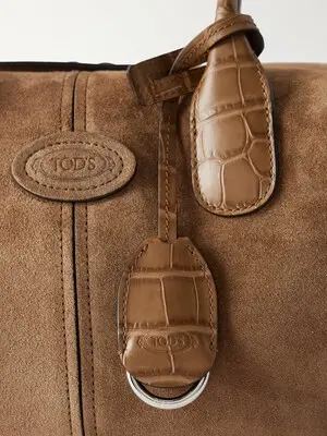 TOD'S Bauletto Suede And Leather Shoulder Bag