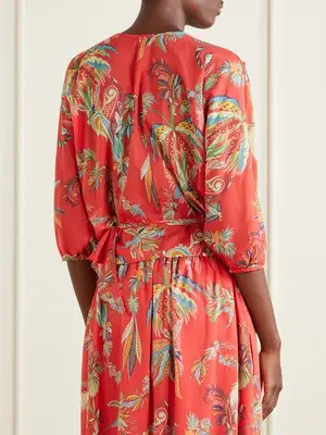 Etro Printed Ruffled Cotton Blouse