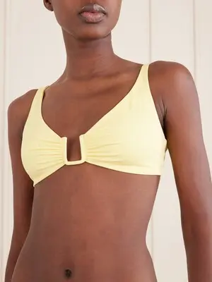 AWAY THAT DAY Palma Gathered Bikini Top - Yellow