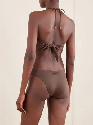 AWAY THAT DAY Sorrento Embellished Bikini Top - Brown