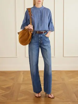 Sea Pippa Crochet-trimmed Cotton Blouse