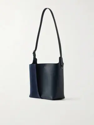 Loewe Bilbao Suede And Leather Tote - Blue