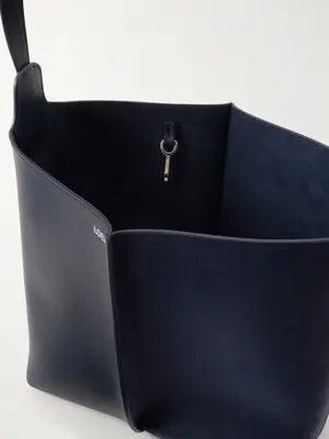 Loewe Bilbao Suede And Leather Tote - Blue
