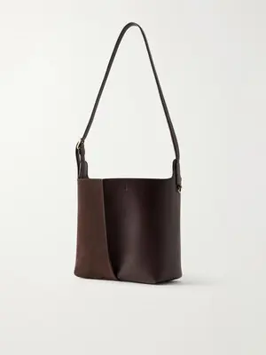 Loewe Bilbao Suede And Leather Tote - Brown