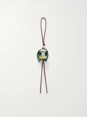 Loewe Leather And Silver-tone Apple Charm - Multi