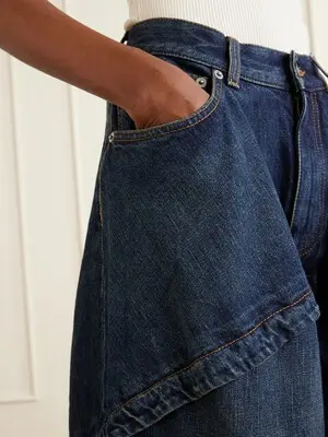 Loewe Tiered Mid-rise Wide-leg Jeans
