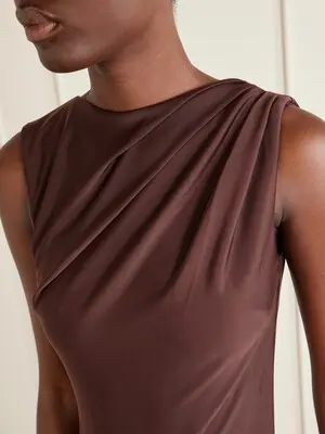 Rebecca Vallance Hazine Ruched Embellished Gown