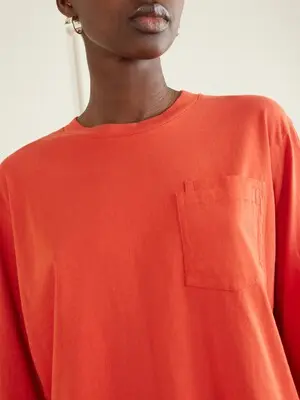 B Sides Double Pocket Detail Long Sleeve Cotton T-shirt