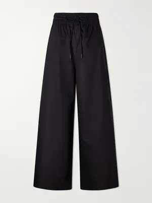 LA LIGNE Cotton Wide-leg Pants - Black
