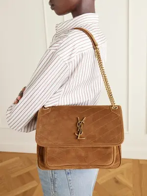 Saint Laurent Niki Shoulder Bag - Brown