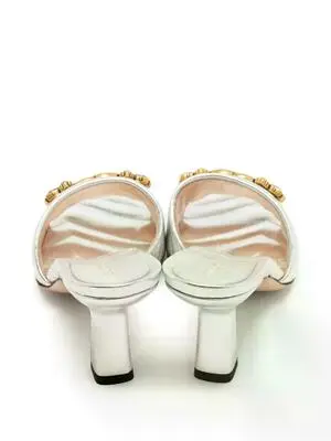 Gucci Gg Marmont Quilted Crystal-embellished Heeled Sandals
