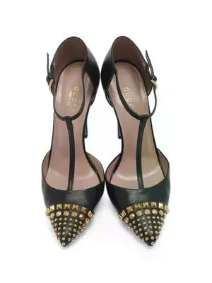 Gucci Coline Stud-embellished Leather Heeled Pumps