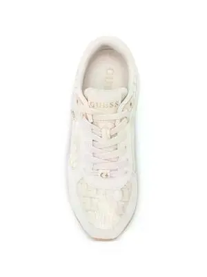 Guess Logo-print Suede-panel Sneakers